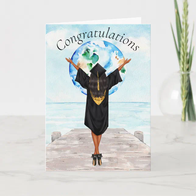 African American Graduation Congratulations Card | Zazzle