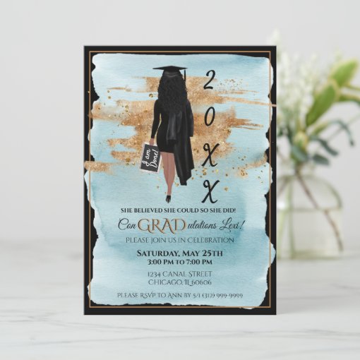 African American Graduation Invitation (Lt Skin) | Zazzle
