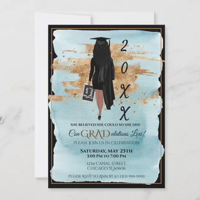 African American Graduation Invitation (Lt Skin) | Zazzle
