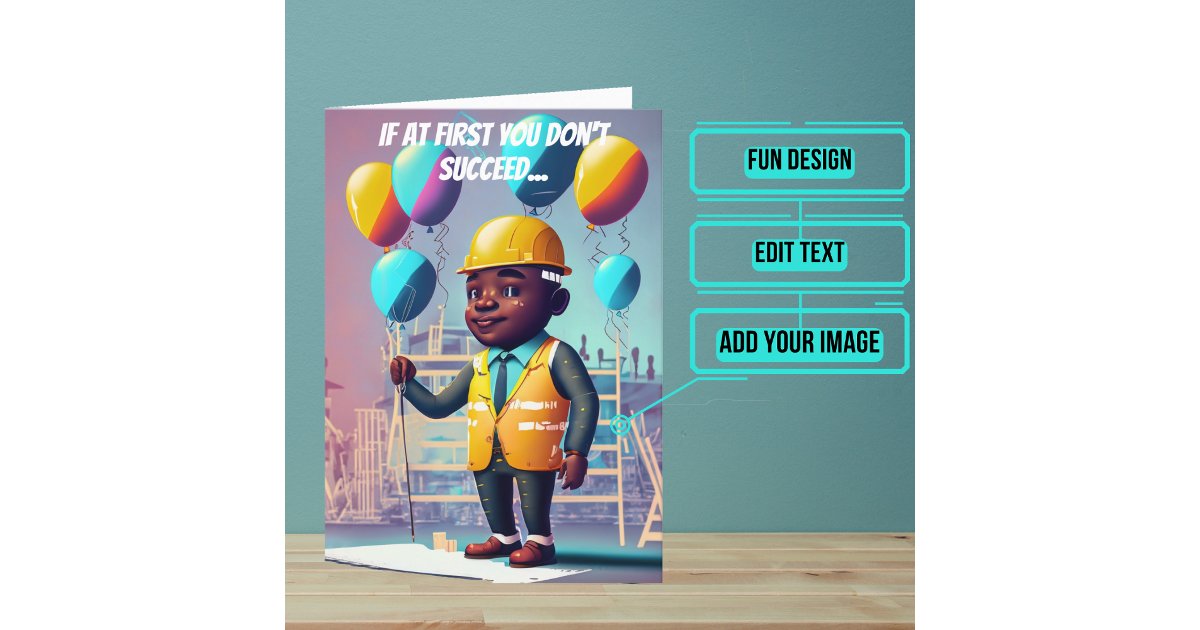 African American Male Engineer Birthday Card | Zazzle