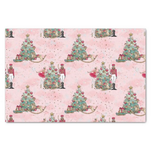 African American Nutcracker Ballet Pink Christmas Tissue Paper | Zazzle