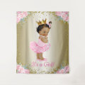 African American Princess Baby Shower Backdrop | Zazzle