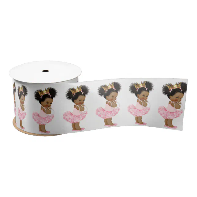African American Princess Baby Shower Ribbon | Zazzle