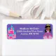 African American Princess Purple Return Address Label | Zazzle