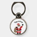 African American Santa Claus Phone Ring Stand | Zazzle