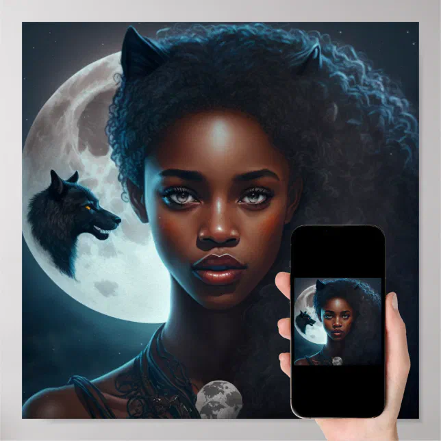 'African American She Wolf 2' Poster | Zazzle