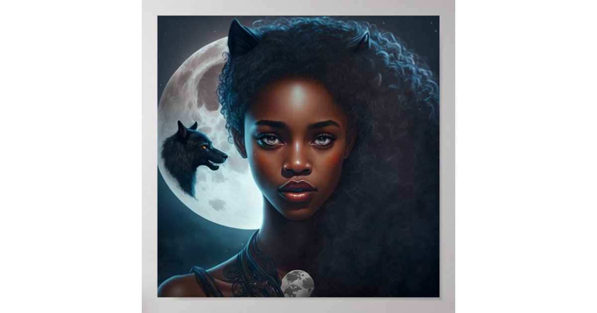 'African American She Wolf 2' Poster | Zazzle