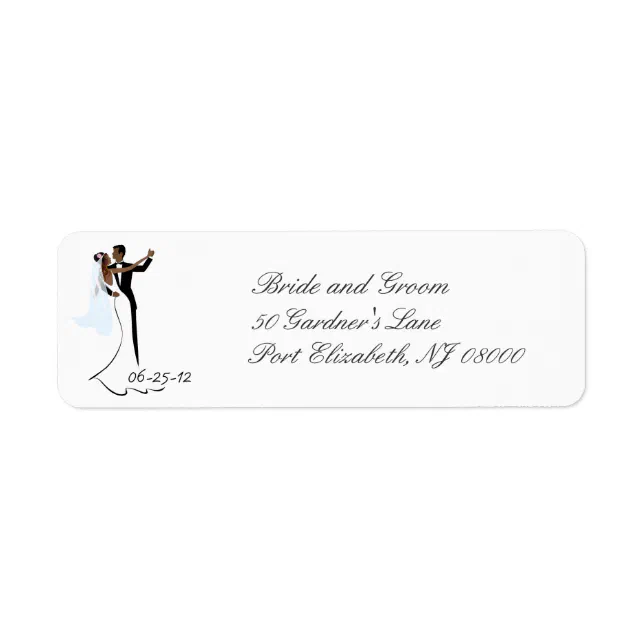 African-American Wedding Return Address Labels | Zazzle