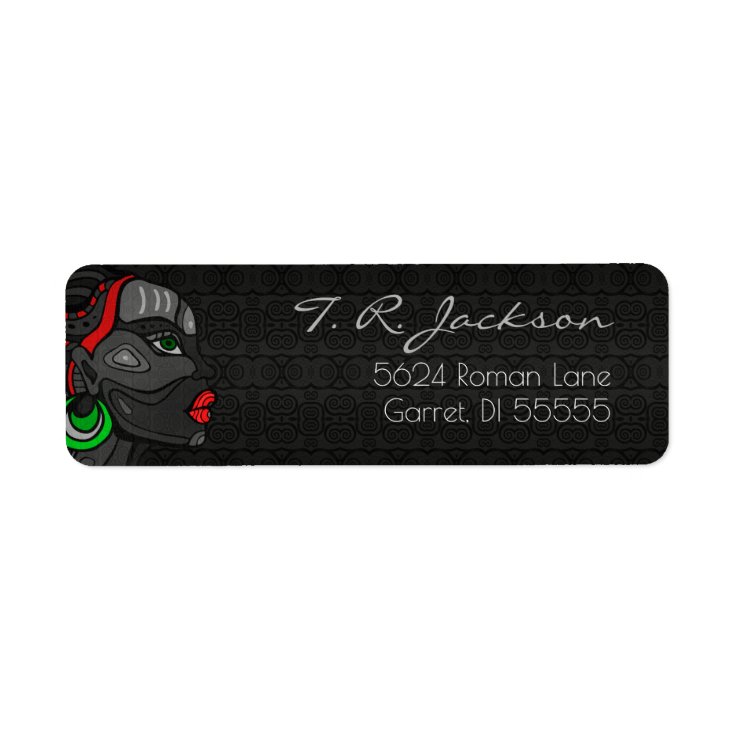 African American Woman for Kwanzaa Address Label | Zazzle