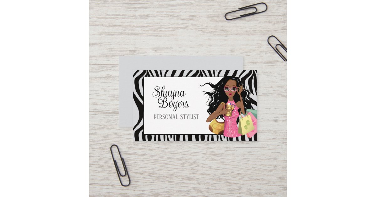 African American Zebra Print Business Card | Zazzle