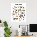 African Animals Educational Classroom Poster | Zazzle