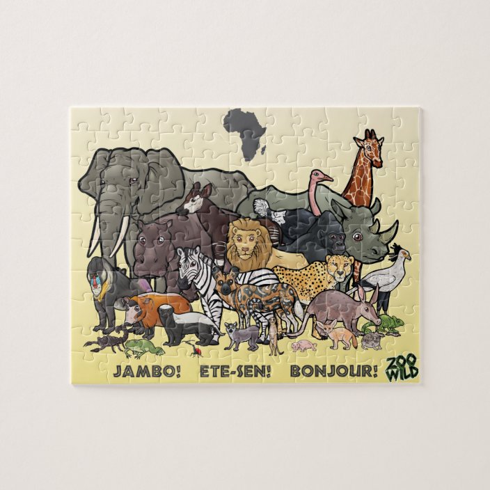 African Animals - Jigsaw Puzzle | Zazzle.com