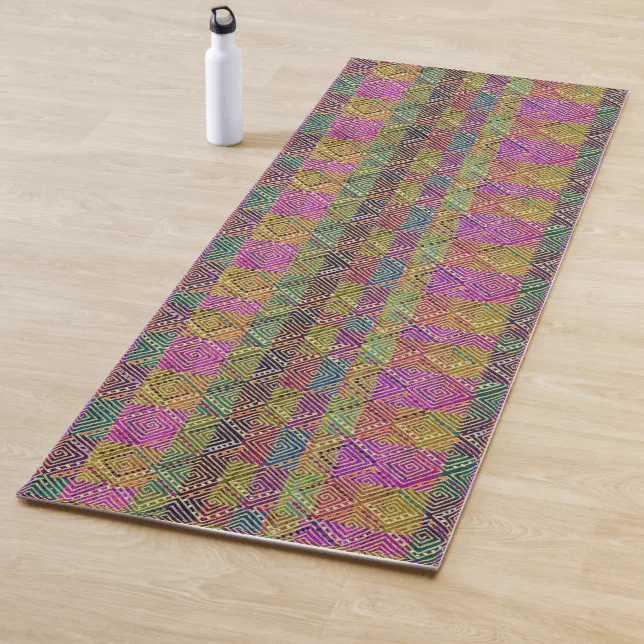 African Ankara Mud Cloth Inspired | Two Designs Yoga Mat | Zazzle