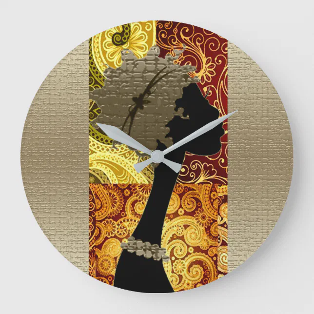 African Autumn Large Clock | Zazzle