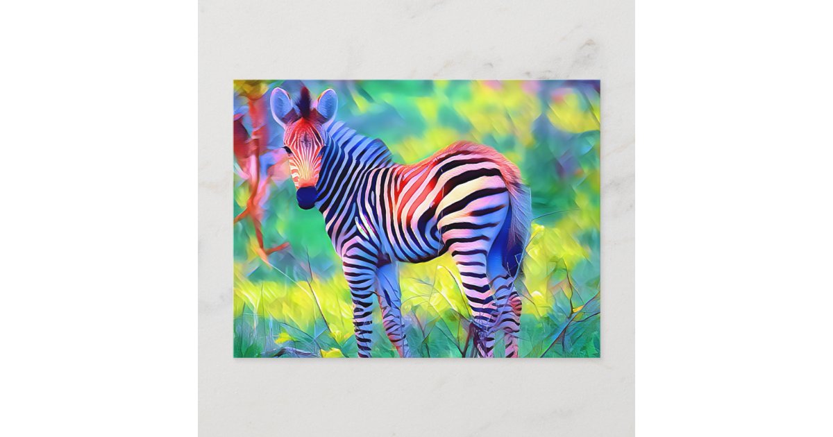 African baby zebra postcard | Zazzle