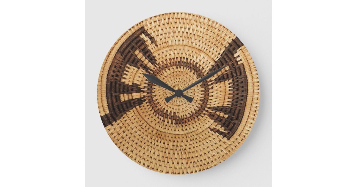 African Basket Weave Wall Clock | Zazzle