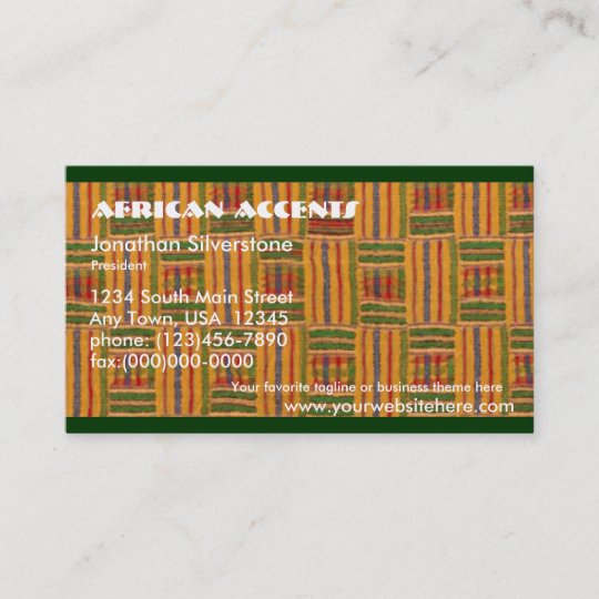 African Business Cards | Zazzle.com