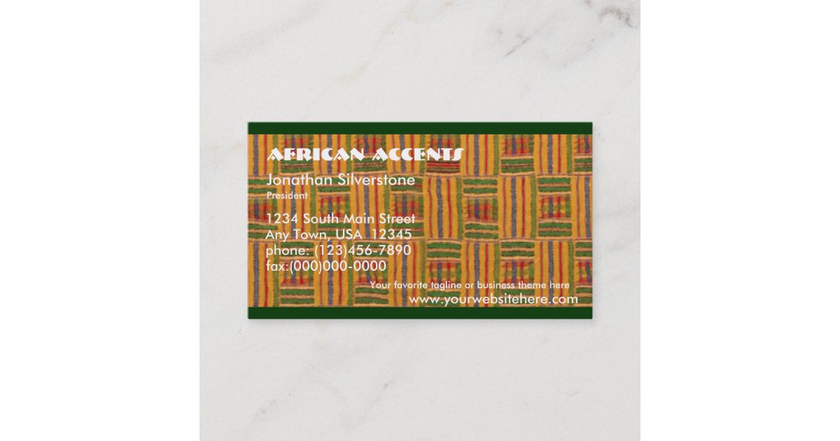 African Business Cards | Zazzle.com
