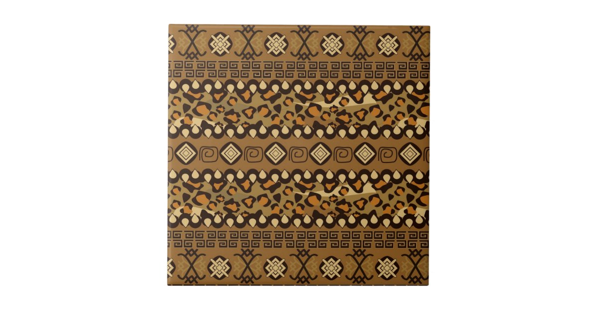 African cheetah skin pattern ceramic tile | Zazzle