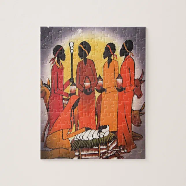 African Christmas Nativity Scene Jigsaw Puzzle | Zazzle