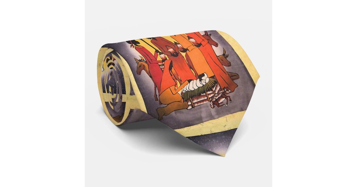 African Christmas Nativity Scene Tie | Zazzle