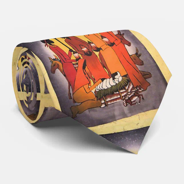 African Christmas Nativity Scene Tie | Zazzle