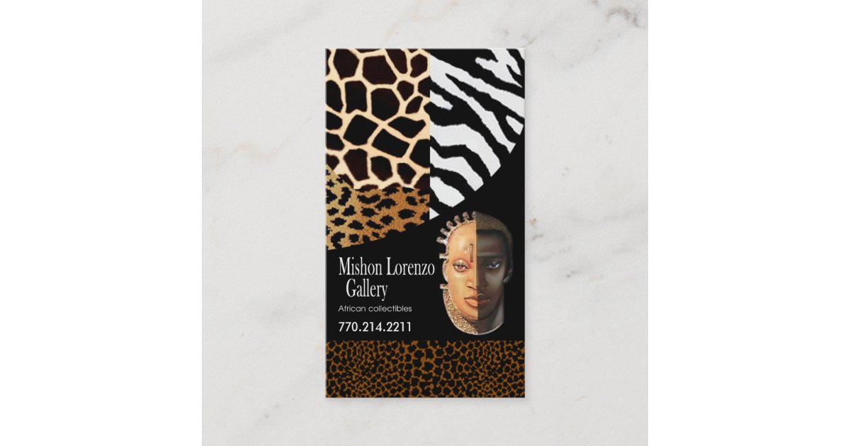 African Collectibles: Afrocentric African American Business Card | Zazzle