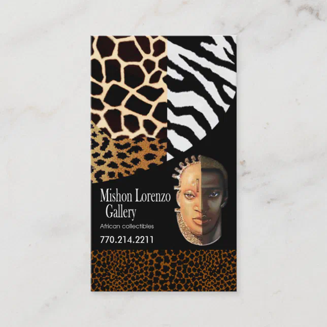 African Collectibles: Afrocentric African American Business Card | Zazzle