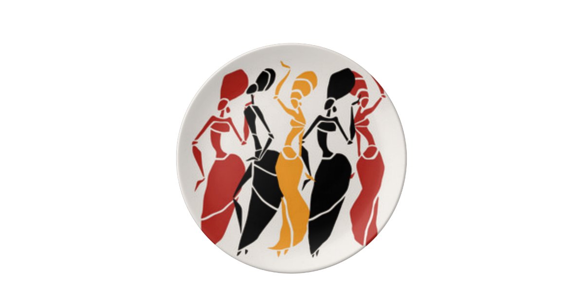 African Dancing Ladies Plate | Zazzle.com