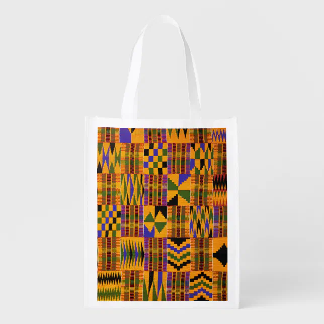 African design pattern grocery bag | Zazzle