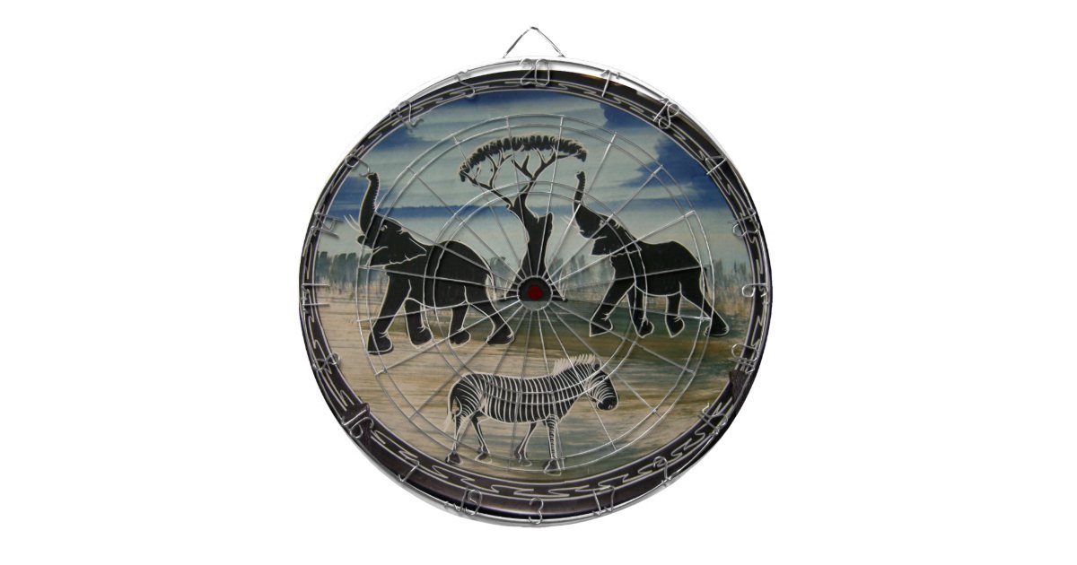 African Elephant Art Print Dart Board | Zazzle