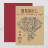 African Elephant themed Out of Africa party Invitation | Zazzle