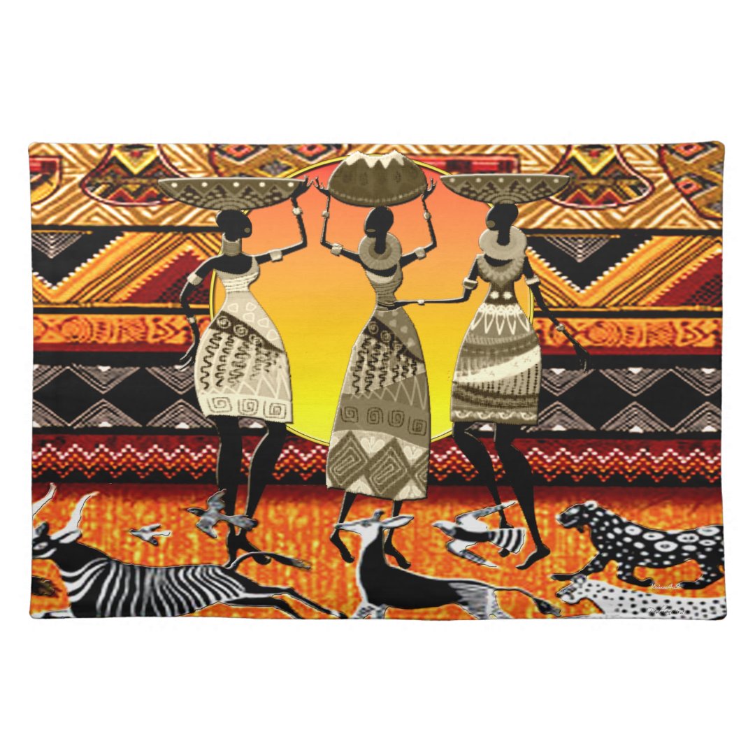 African Feast Cloth Placemat | Zazzle