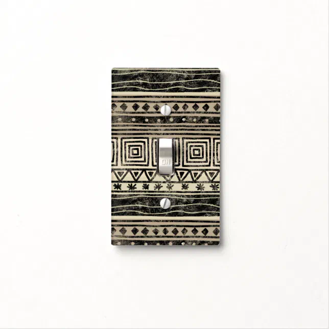 African Geometric Pattern Light Switch Cover | Zazzle