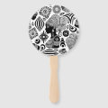 African Girl Portrait Tribal Tattoo Hand Fan | Zazzle