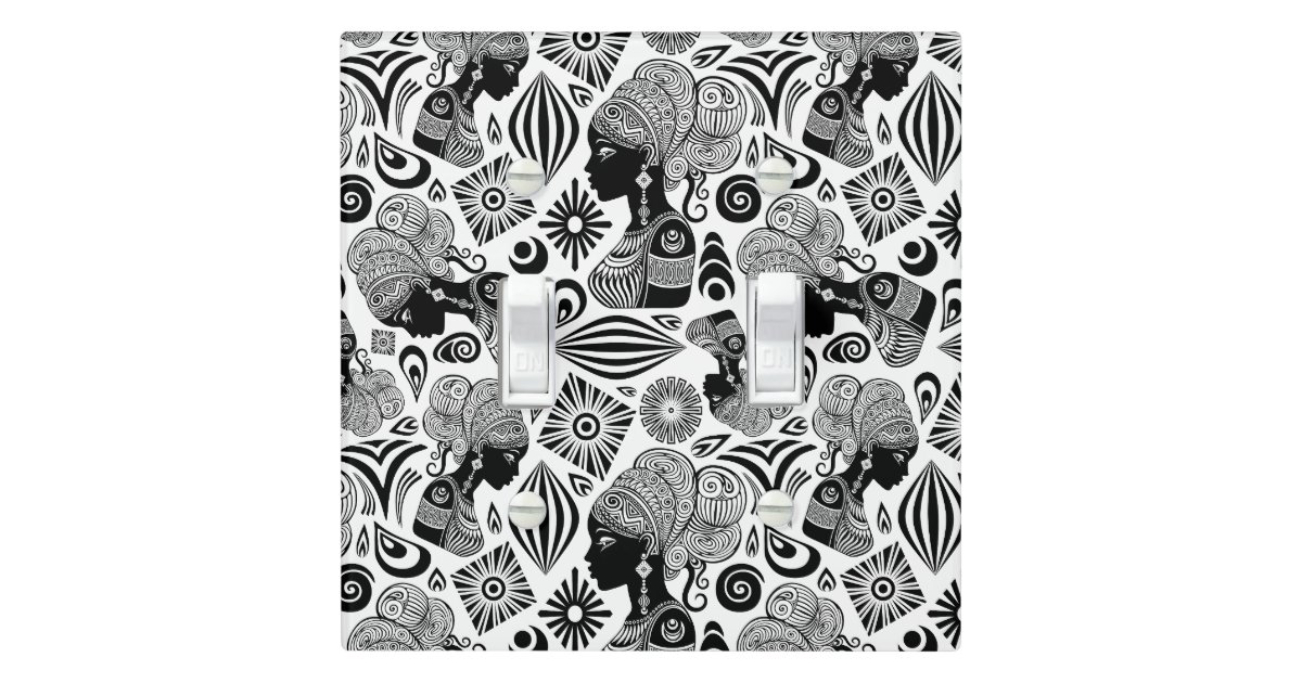 African Girl Portrait Tribal Tattoo Light Switch Cover | Zazzle