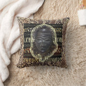 African Good Luck Mask Throw Pillow | Zazzle