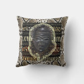 African Good Luck Mask Throw Pillow | Zazzle