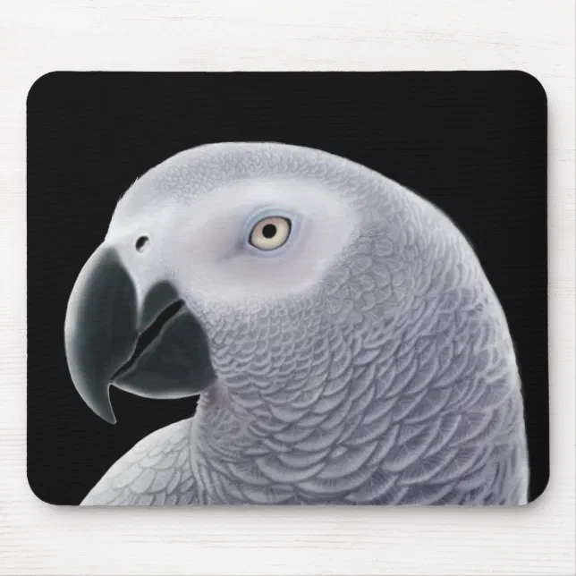African Grey Parrot Mousepad | Zazzle