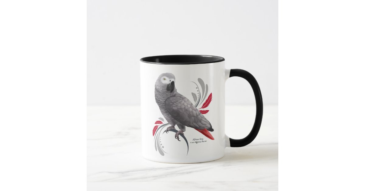 African Grey Parrot Mug | Zazzle