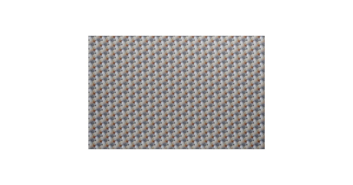 African Grey Pattern Fabric | Zazzle