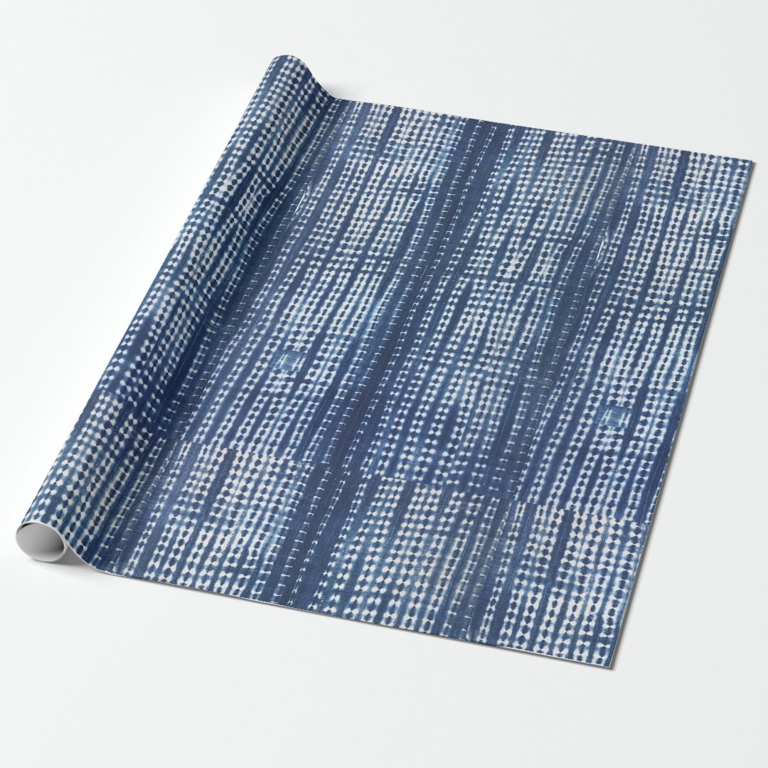 African Indigo Mudcloth Wrapping Paper | Zazzle