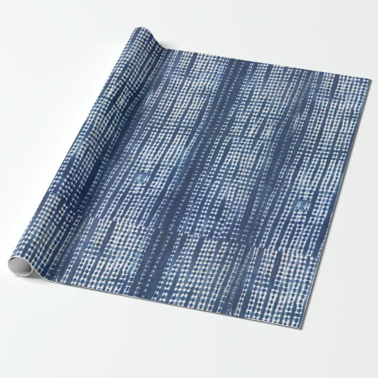 African Indigo Mudcloth Wrapping Paper | Zazzle