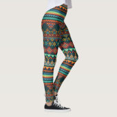 African Inspired Geometric Pattern Leggings | Zazzle