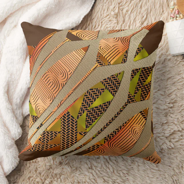 African-Inspired Throw Pillow | Zazzle