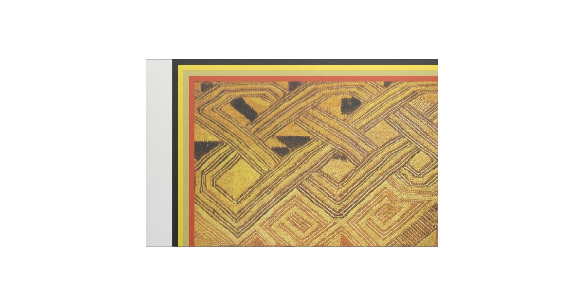 African Kuba Cloth inspired Fabric | Zazzle