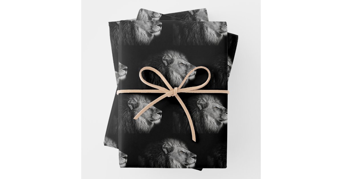 African Lion designed Wrapping Paper | Zazzle