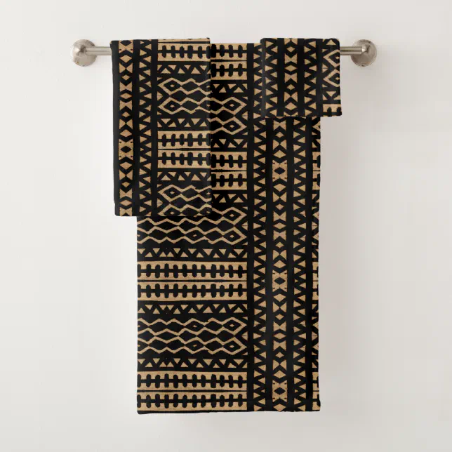 African Majesty • Tribal Mud Cloth Bath Towel Set | Zazzle