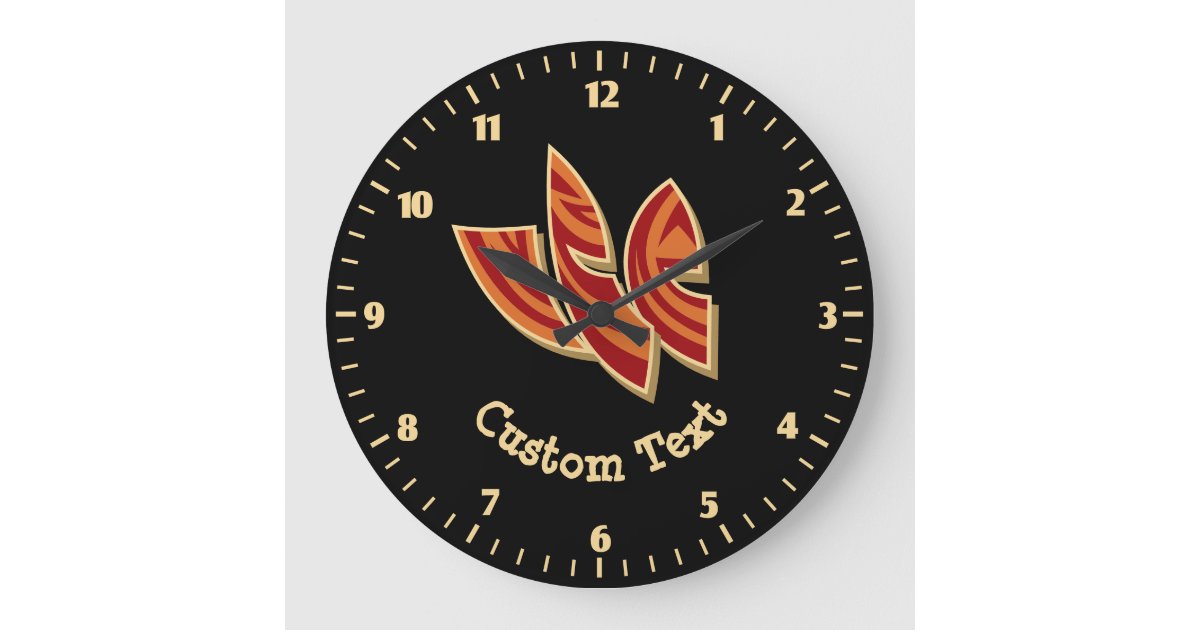 African Masks Large Clock | Zazzle