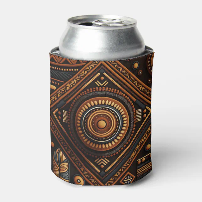 African native traditional pattern. Ethnic Africa Can Cooler | Zazzle